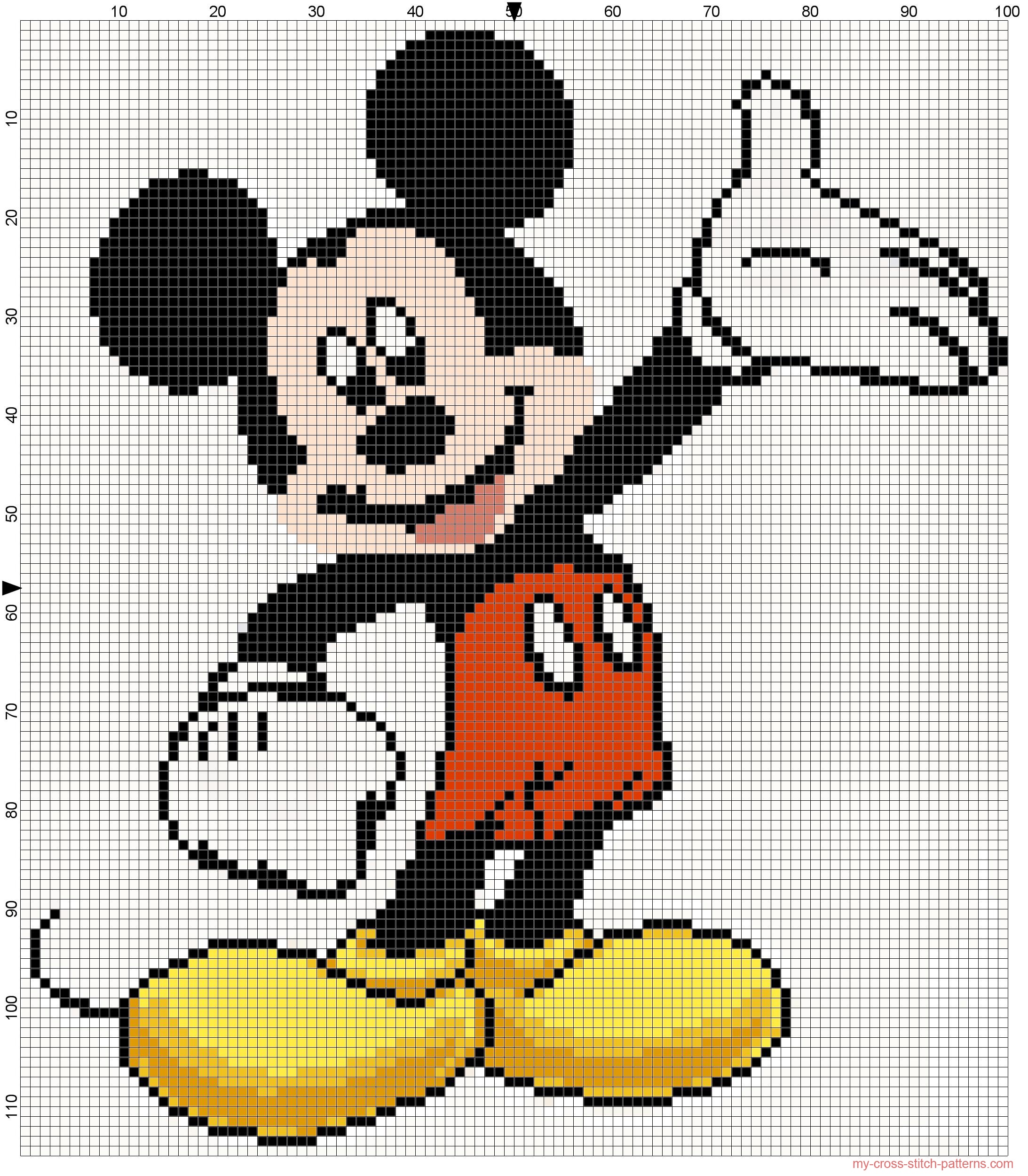 Mickey Mouse Cross Stitch Pattern Free Cross Stitch Patterns Simple 